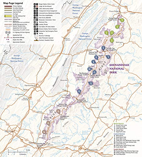 Shenandoah National Park Day Hikes Map (National Geographic Topographic Map Guide, 1703)