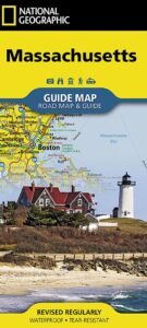 massachusetts map (national geographic guide map)