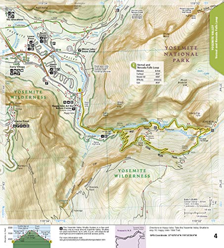 Yosemite National Park Day Hikes Map (National Geographic Topographic Map Guide, 1704)