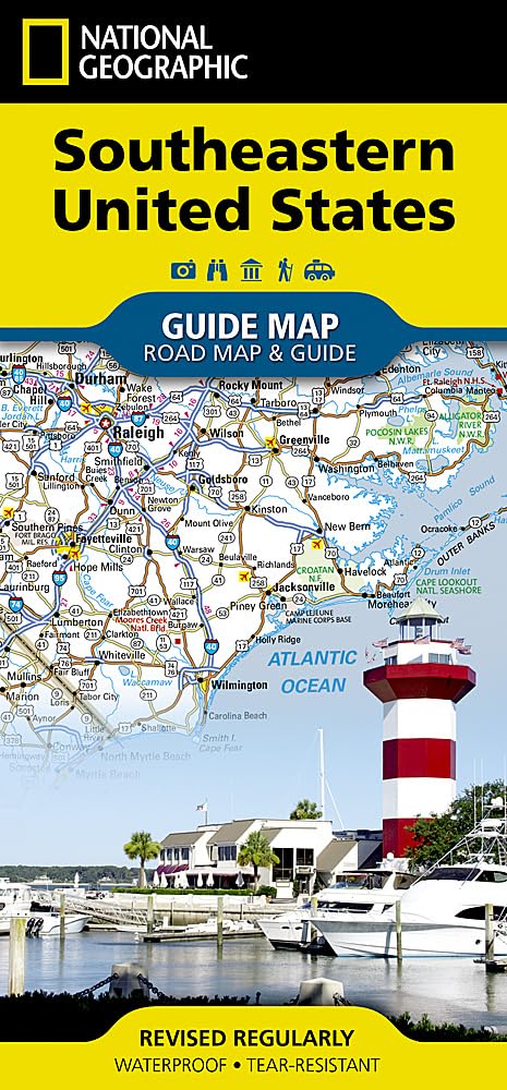 Southeastern USA Map (National Geographic Guide Map)