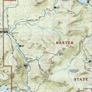 Baxter State Park Map [Mount Katahdin, Katahdin Iron Works] (National Geographic Trails Illustrated Map, 754)