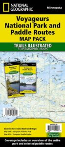 voyageurs national park and paddle routes [map pack bundle] (national geographic trails illustrated map)