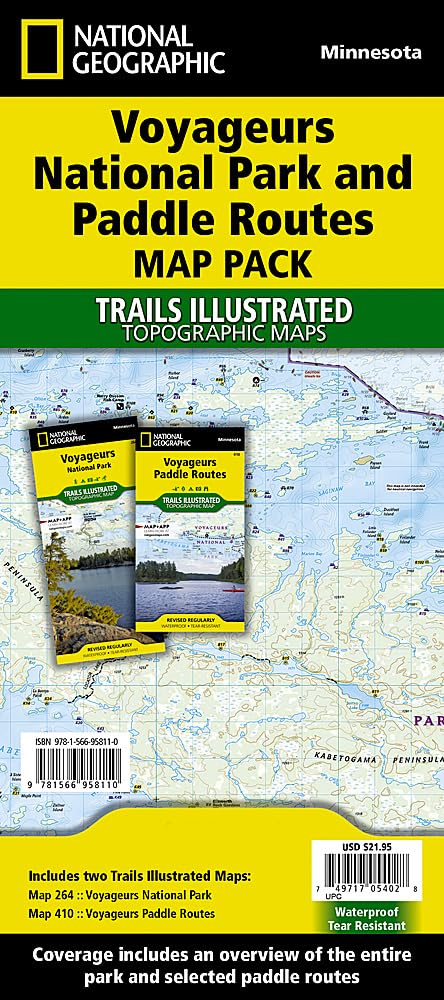 Voyageurs National Park and Paddle Routes [Map Pack Bundle] (National Geographic Trails Illustrated Map)