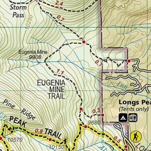 Rocky Mountain National Park Day Hikes Map (National Geographic Topographic Map Guide, 1701)