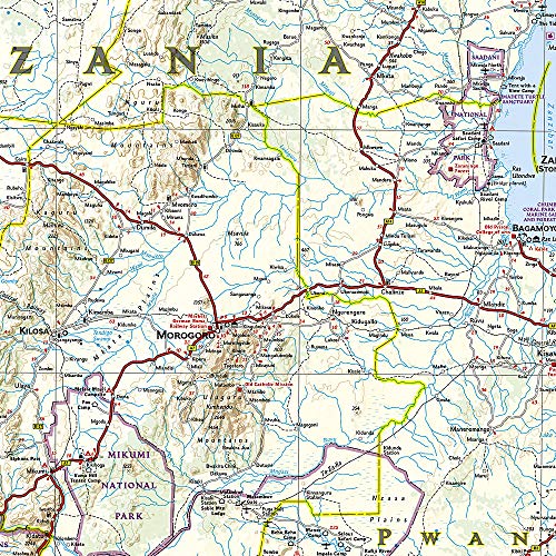 Tanzania, Rwanda, and Burundi Map (National Geographic Adventure Map, 3206)