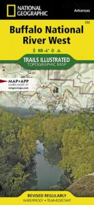 buffalo national river west map (national geographic trails illustrated map, 232)