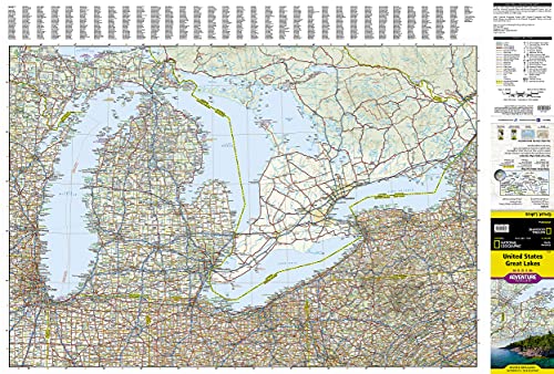 United States, Great Lakes Map (National Geographic Adventure Map, 3124)