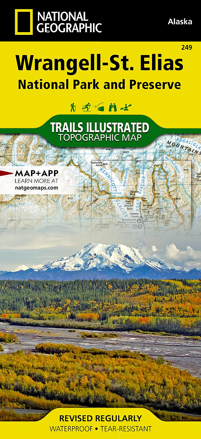 Wrangell-St. Elias National Park and Preserve Map (National Geographic Trails Illustrated Map, 249)