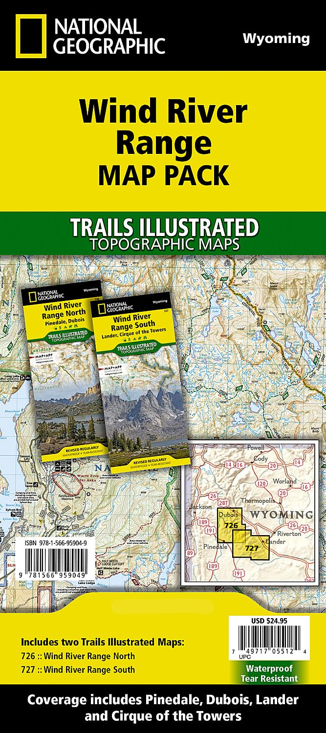 Wind River Range [Map Pack Bundle] (National Geographic Trails Illustrated Map)