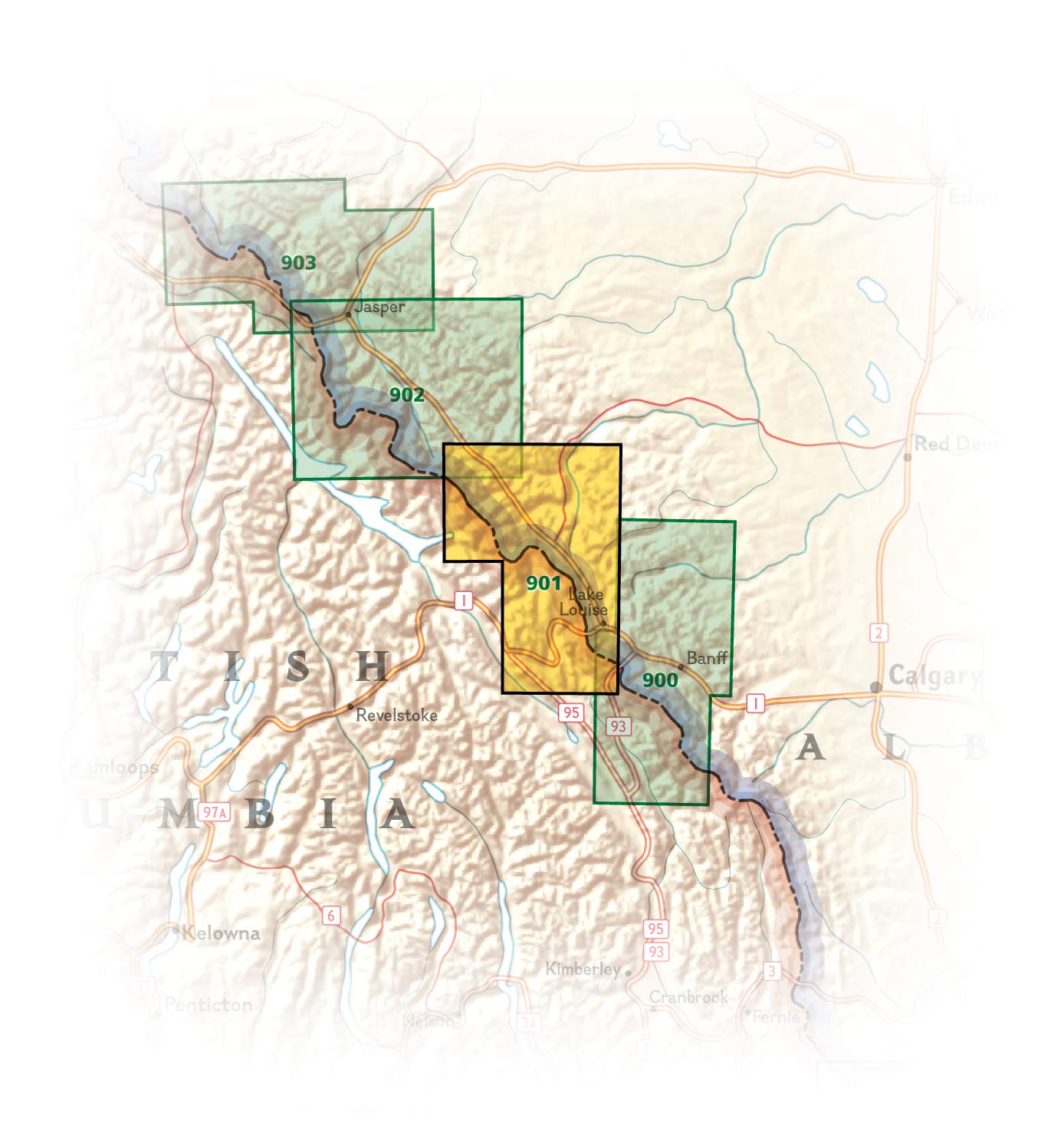 Banff North Map [Banff and Yoho National Parks] (National Geographic Trails Illustrated Map, 901)