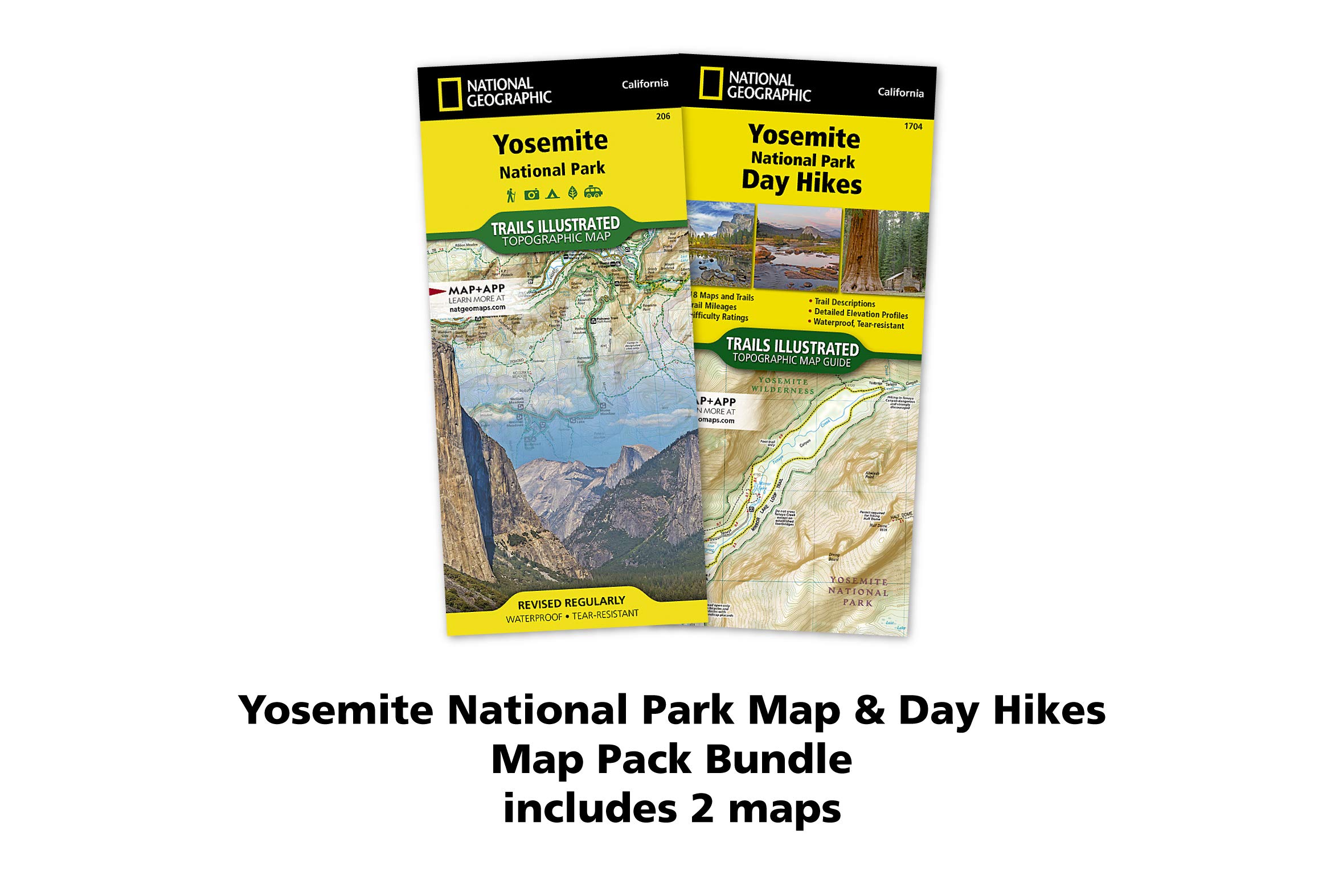 Yosemite Day Hikes and National Park Map [Map Pack Bundle] (National Geographic Trails Illustrated Map)