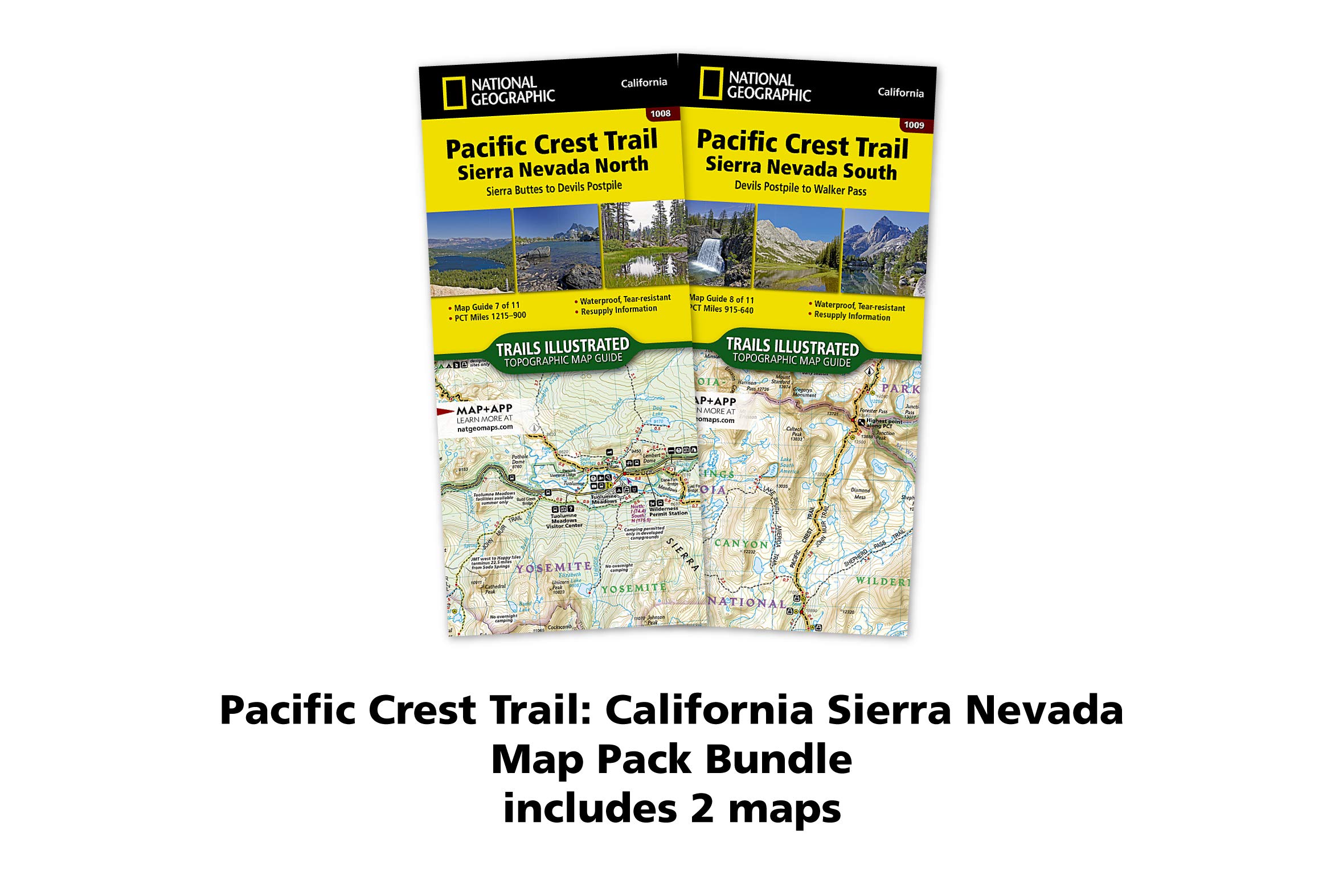 Pacific Crest Trail: California Sierra Nevada [Map Pack Bundle] (National Geographic Trails Illustrated Map)