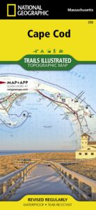 cape cod map (national geographic trails illustrated map, 250)