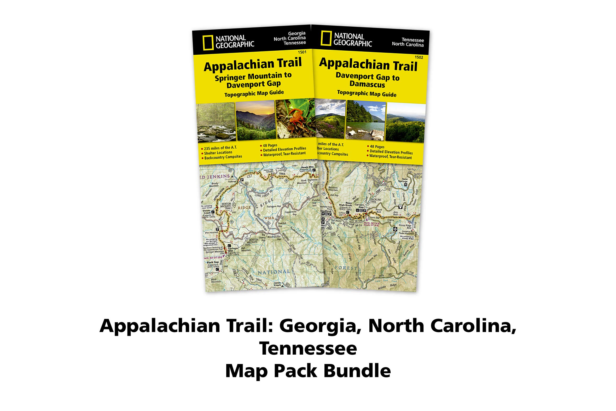 Appalachian Trail: Georgia, North Carolina, Tennessee [Map Pack Bundle] (National Geographic Trails Illustrated Map)