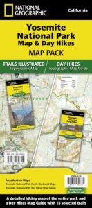 yosemite day hikes and national park map [map pack bundle] (national geographic trails illustrated map)