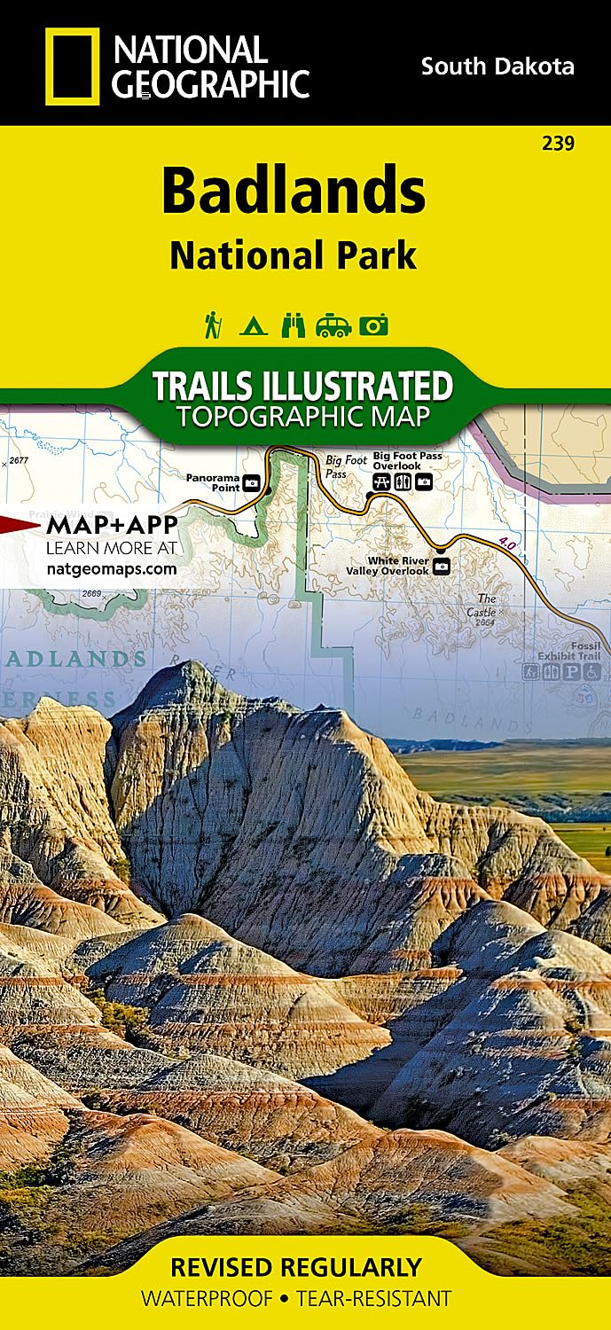 Badlands National Park: South Dakota, USA Outdoor Recreation Map (National Geographic Maps: Trails I