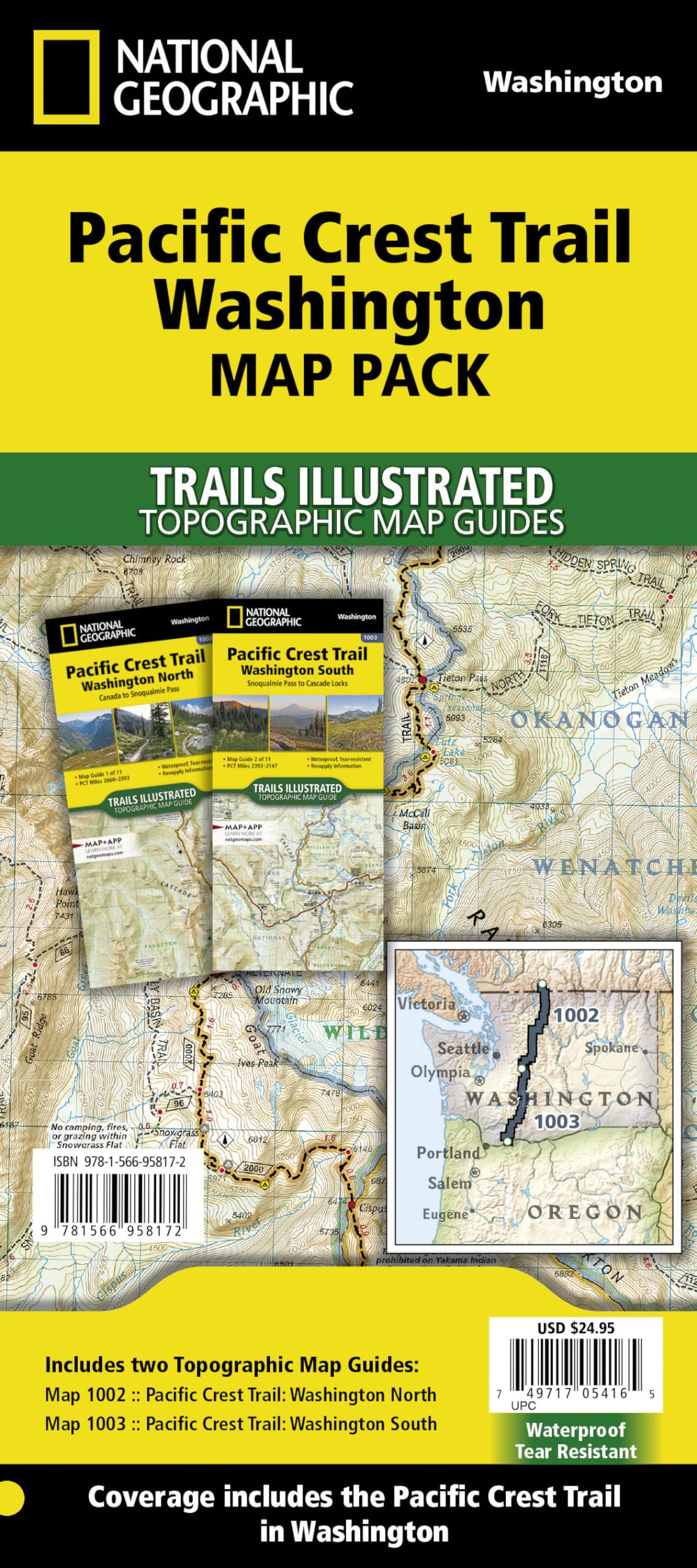 Pacific Crest Trail: Washington [Map Pack Bundle] (National Geographic Trails Illustrated Map)