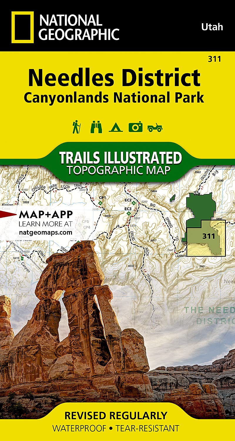 Needles District: Canyonlands National Park Map (National Geographic Trails Illustrated Map, 311)