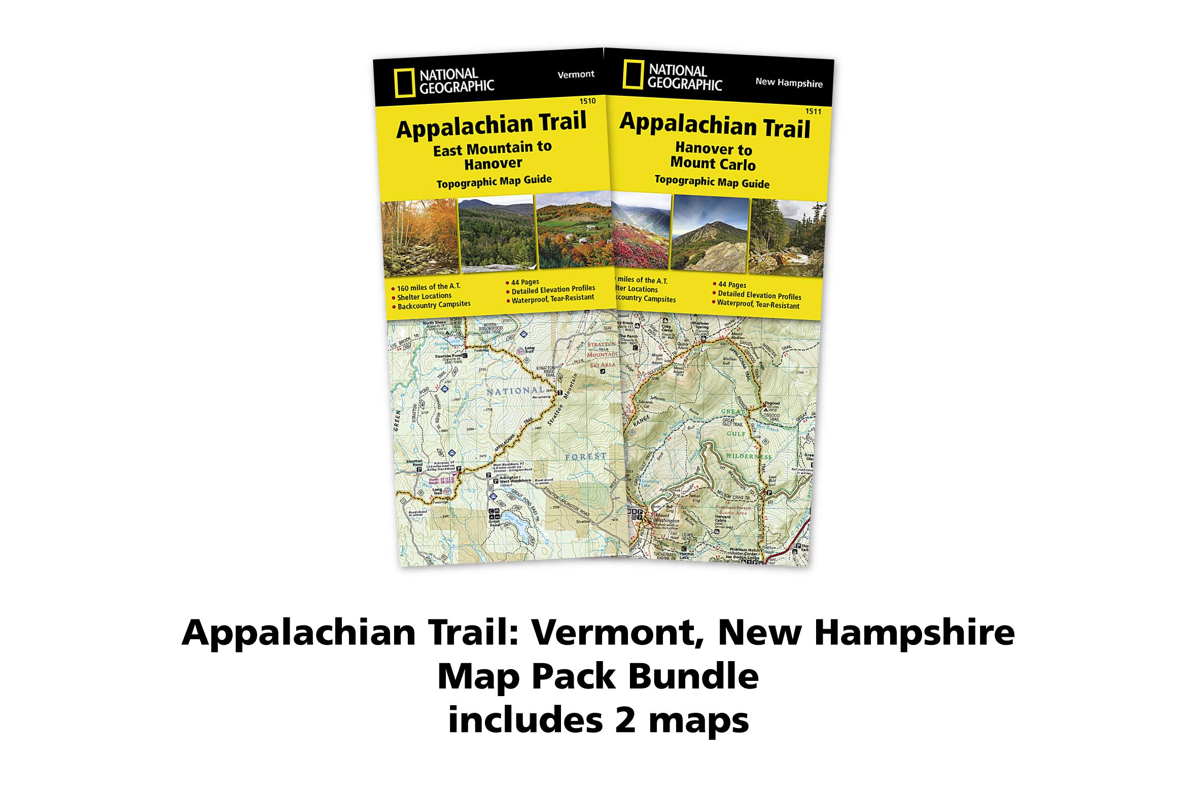 Appalachian Trail: Vermont, New Hampshire [Map Pack Bundle] (National Geographic Trails Illustrated Map)