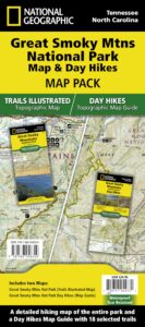 great smoky mountains day hikes and national park map [map pack bundle] (national geographic trails illustrated map)