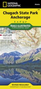 chugach state park, anchorage map (national geographic trails illustrated map, 764)