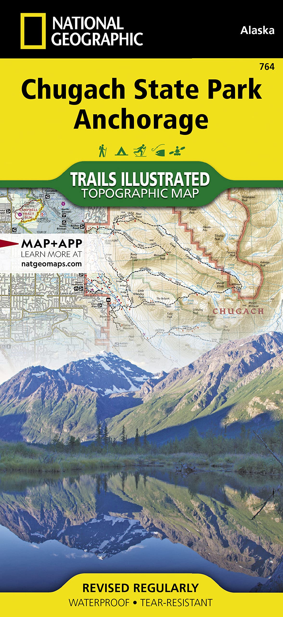 Chugach State Park, Anchorage Map (National Geographic Trails Illustrated Map, 764)