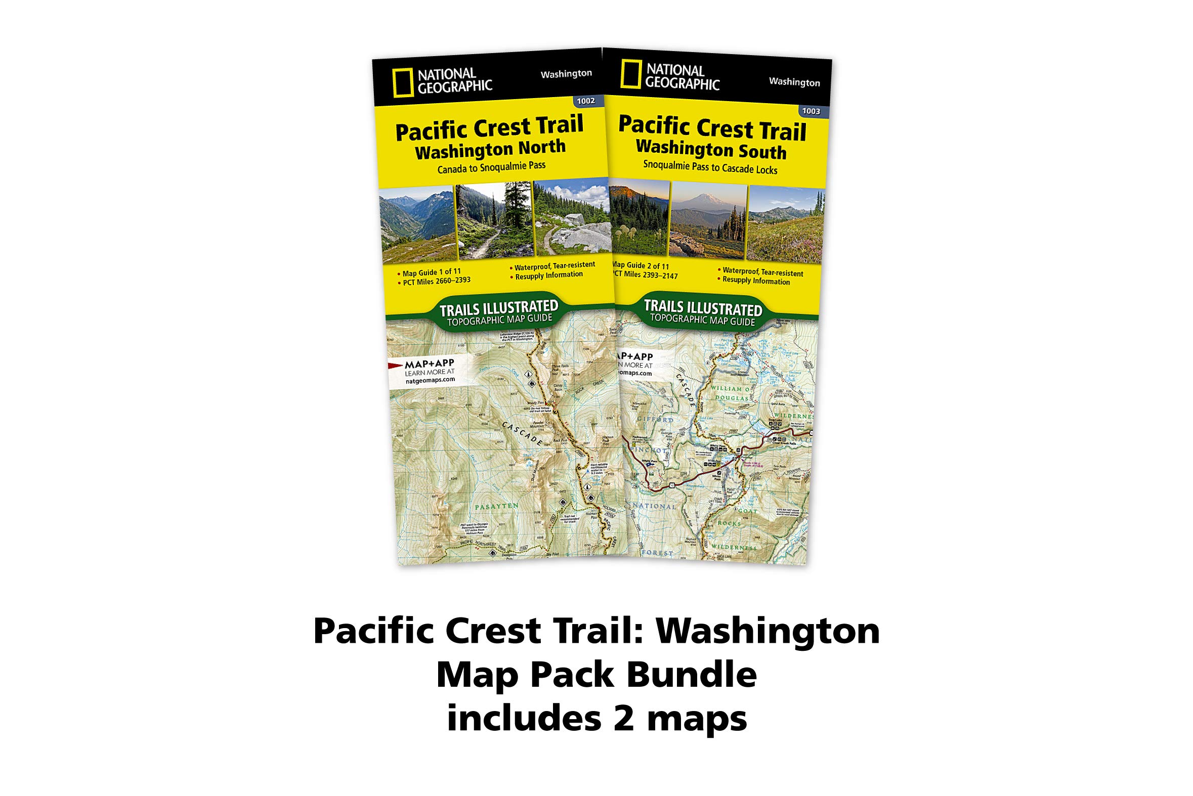 Pacific Crest Trail: Washington [Map Pack Bundle] (National Geographic Trails Illustrated Map)