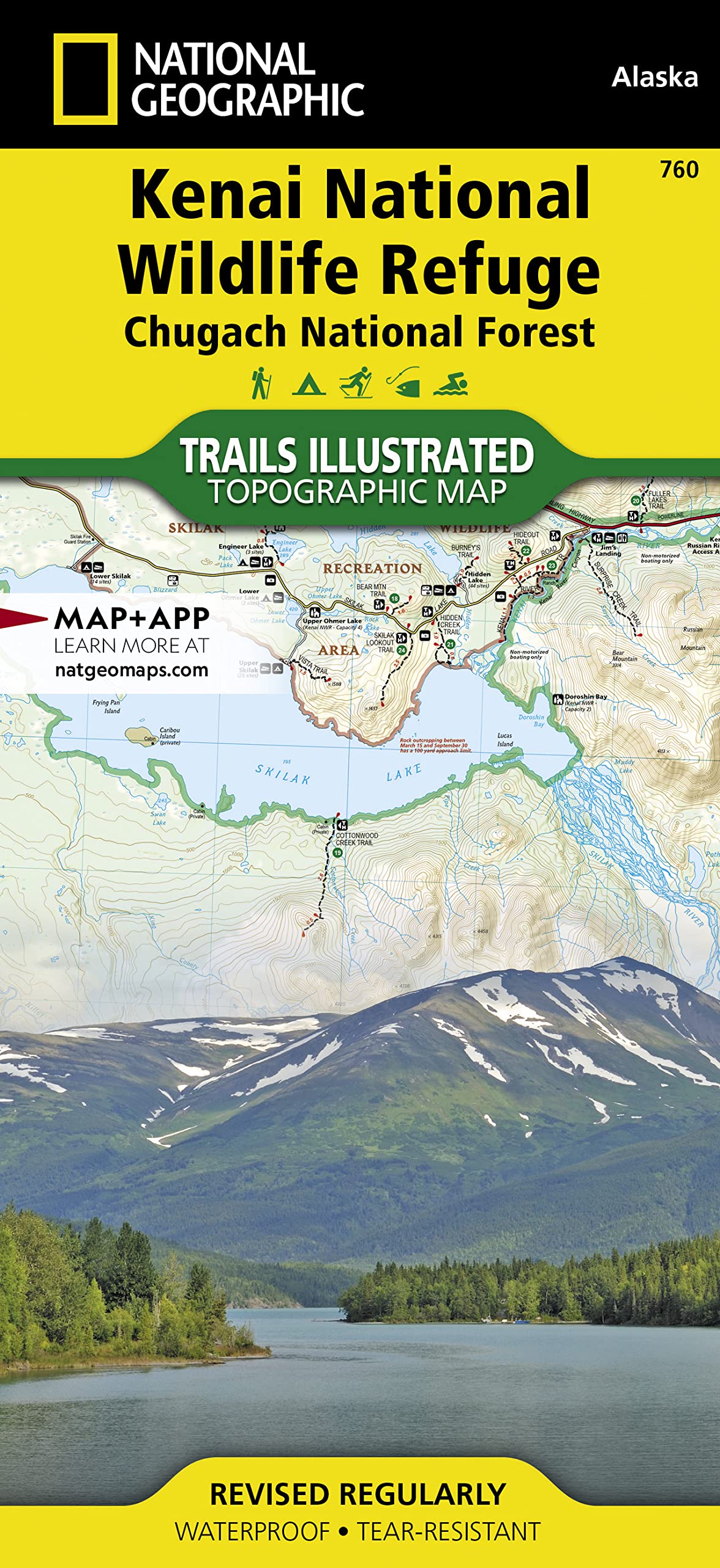 Kenai National Wildlife Refuge Map [Chugach National Forest] (National Geographic Trails Illustrated Map, 760)