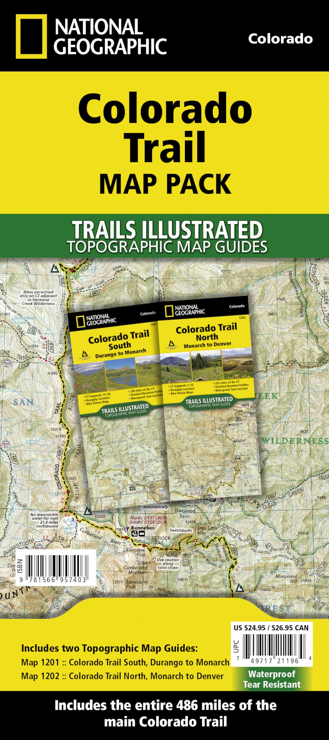 Colorado Trail [Map Pack Bundle] (National Geographic Trails Illustrated Map)