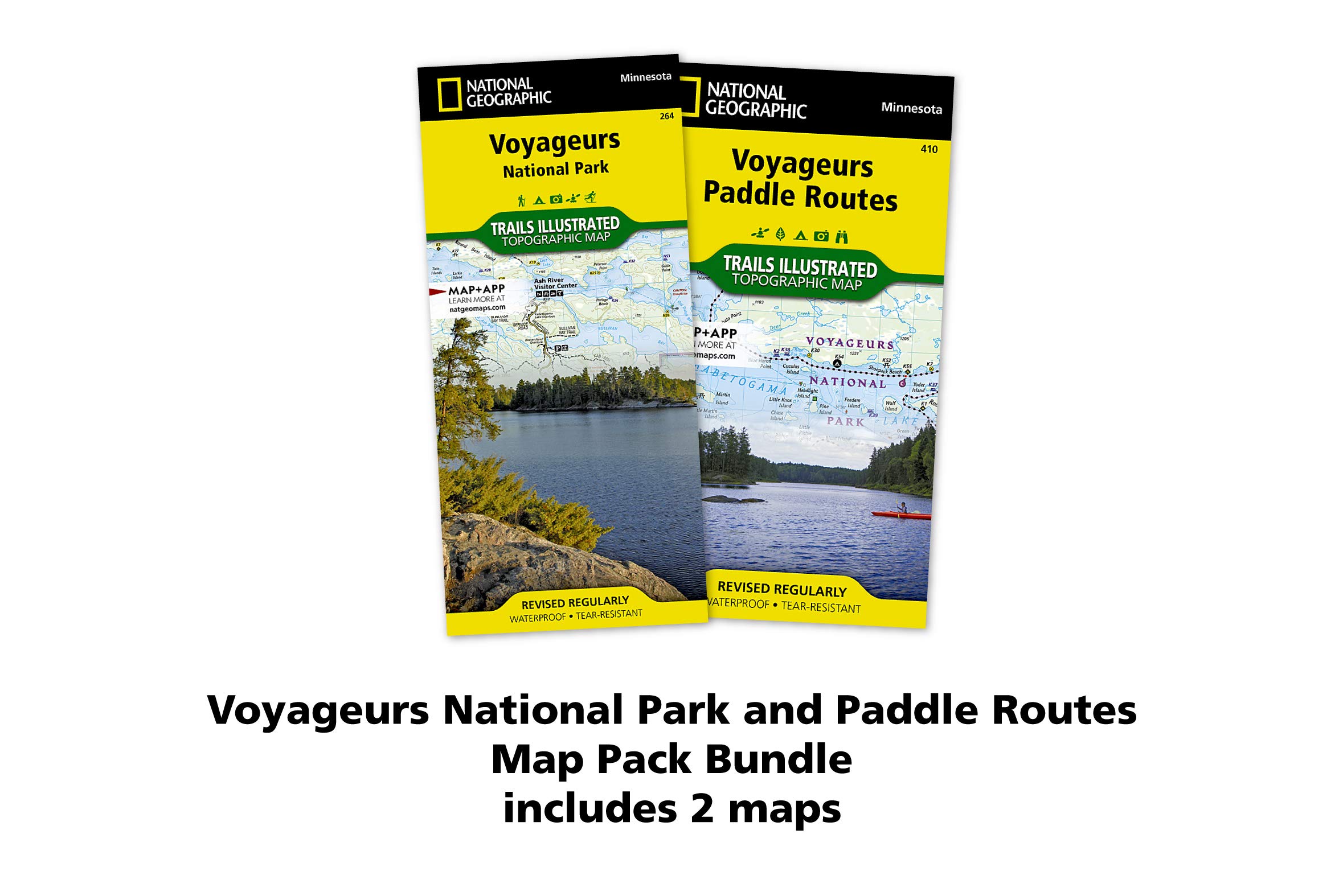 Voyageurs National Park and Paddle Routes [Map Pack Bundle] (National Geographic Trails Illustrated Map)