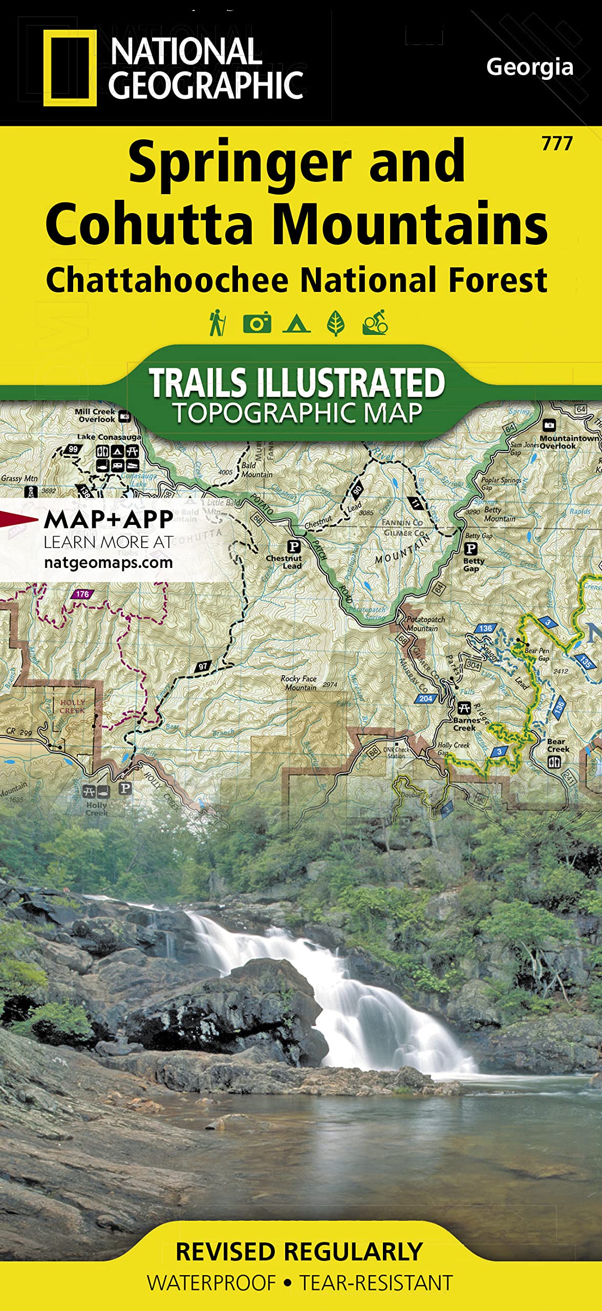 Springer and Cohutta Mountains Map [Chattahoochee National Forest] (National Geographic Trails Illustrated Map, 777)