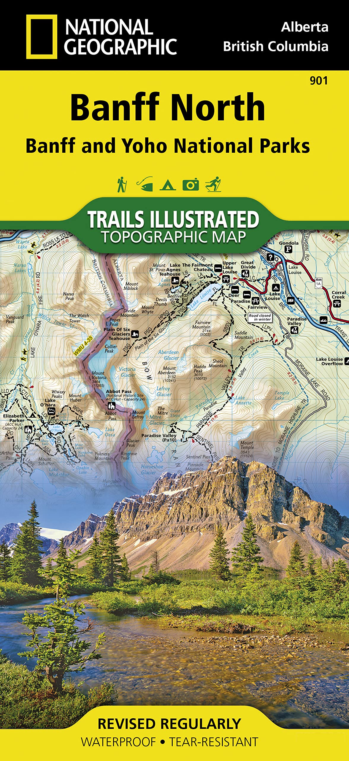 Banff North Map [Banff and Yoho National Parks] (National Geographic Trails Illustrated Map, 901)