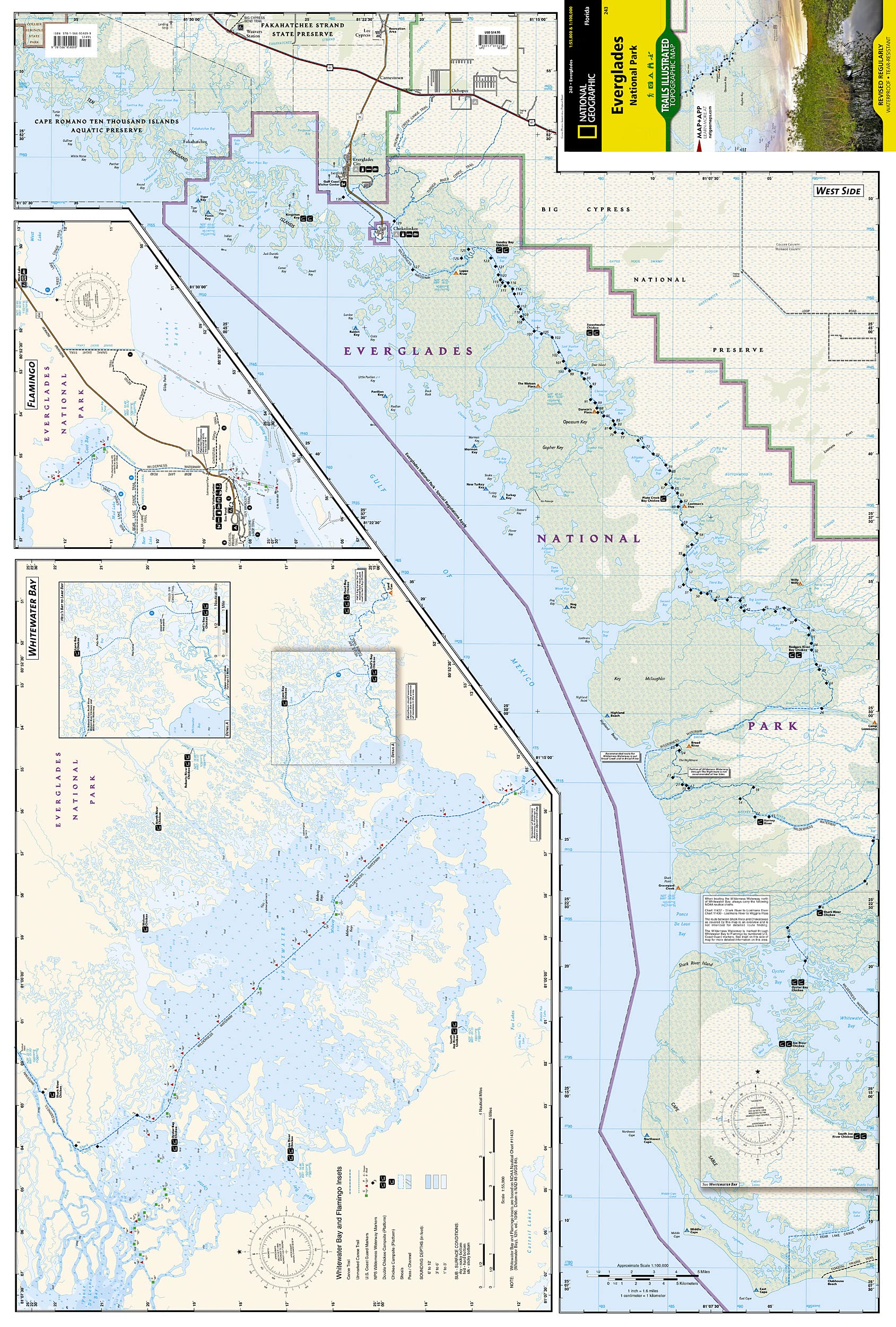 Everglades National Park Map (National Geographic Trails Illustrated Map, 243)