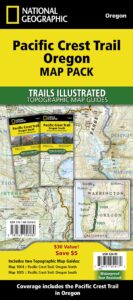 pacific crest trail: oregon [map pack bundle] (national geographic trails illustrated map)