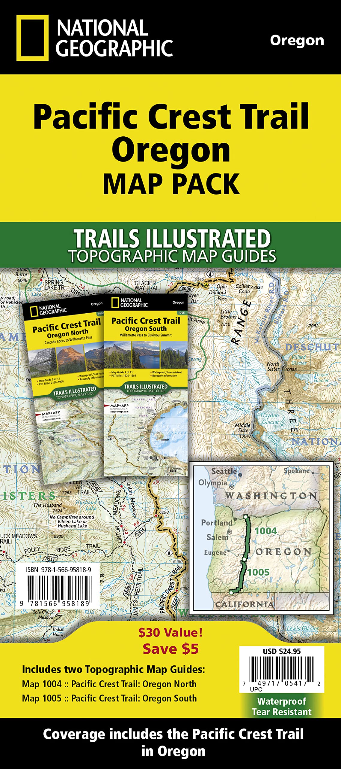 Pacific Crest Trail: Oregon [Map Pack Bundle] (National Geographic Trails Illustrated Map)