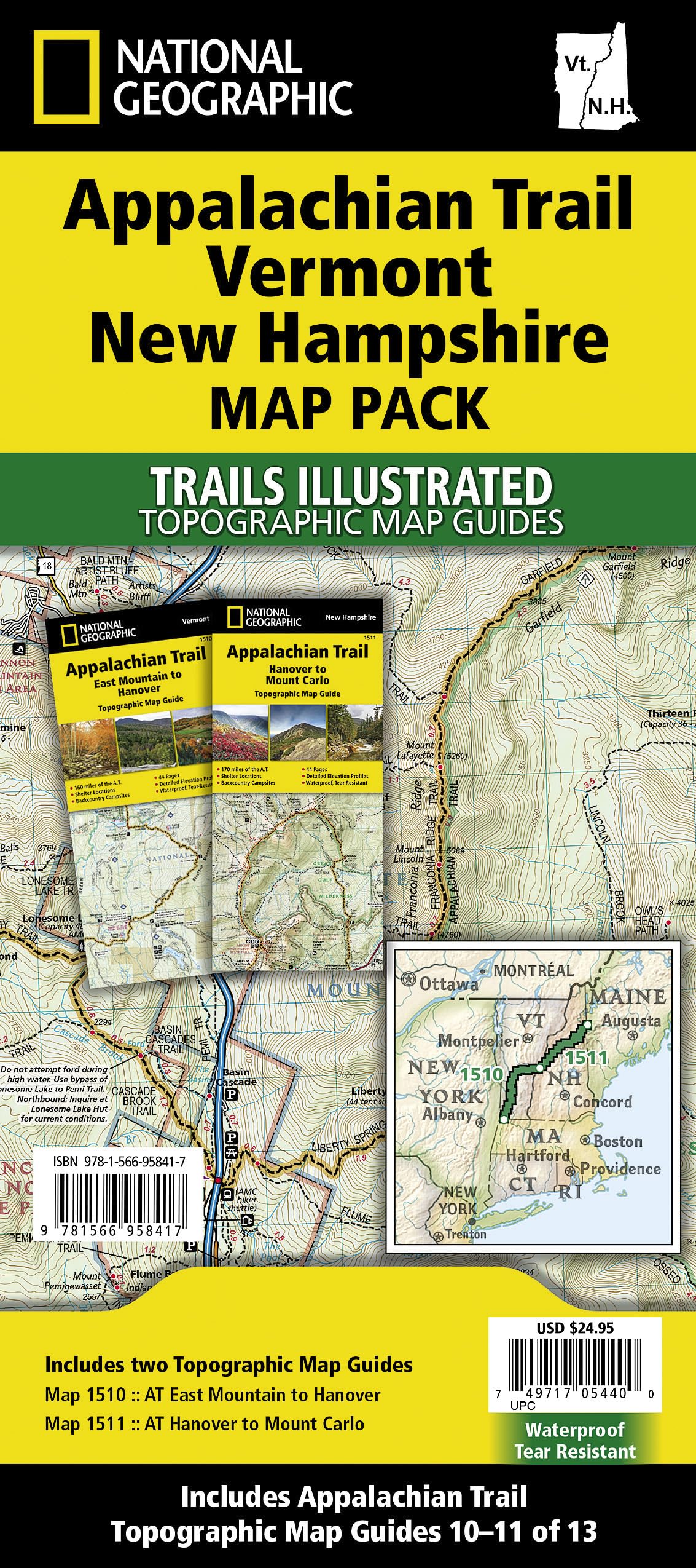 Appalachian Trail: Vermont, New Hampshire [Map Pack Bundle] (National Geographic Trails Illustrated Map)