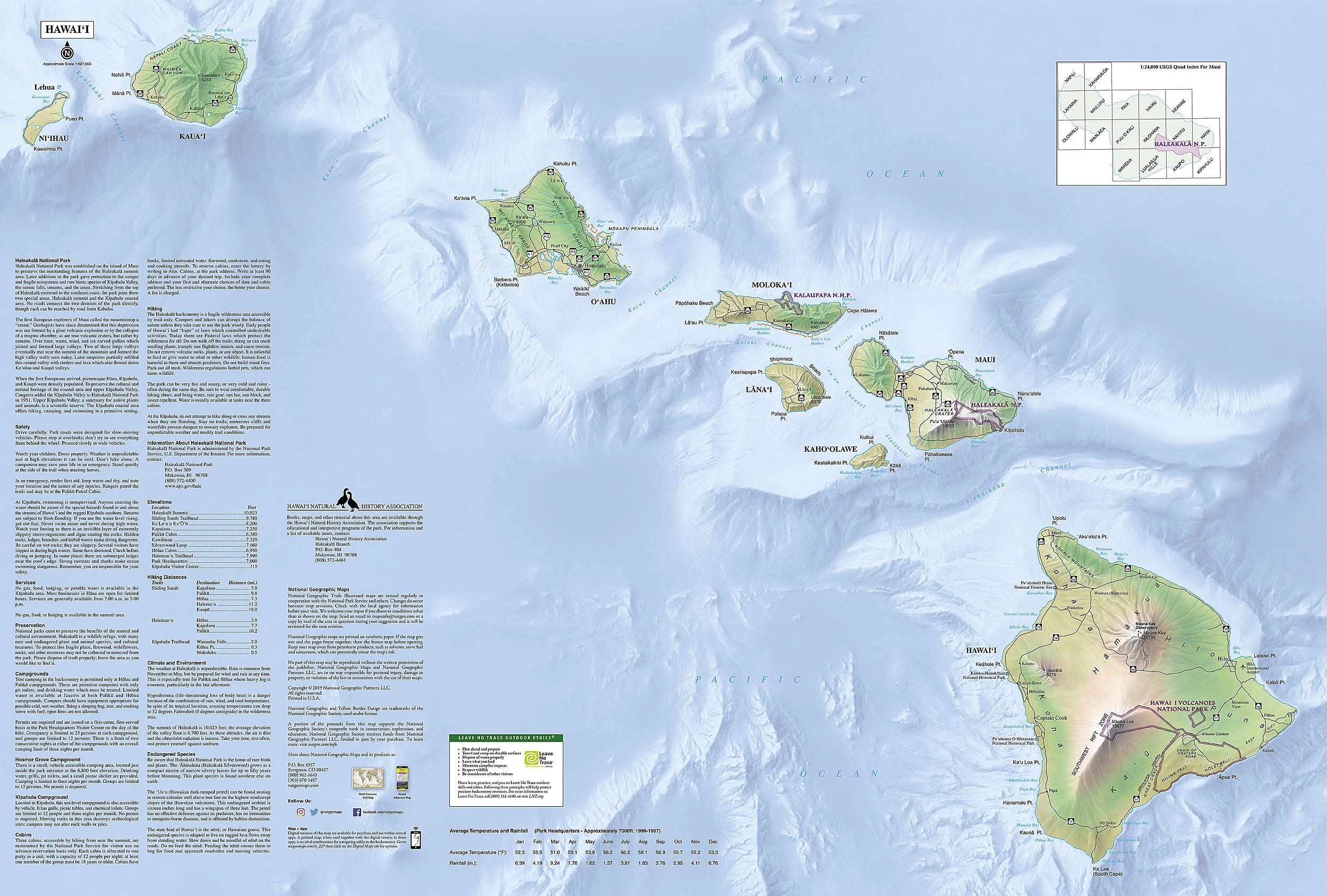 Haleakala National Park Map (National Geographic Trails Illustrated Map, 227)