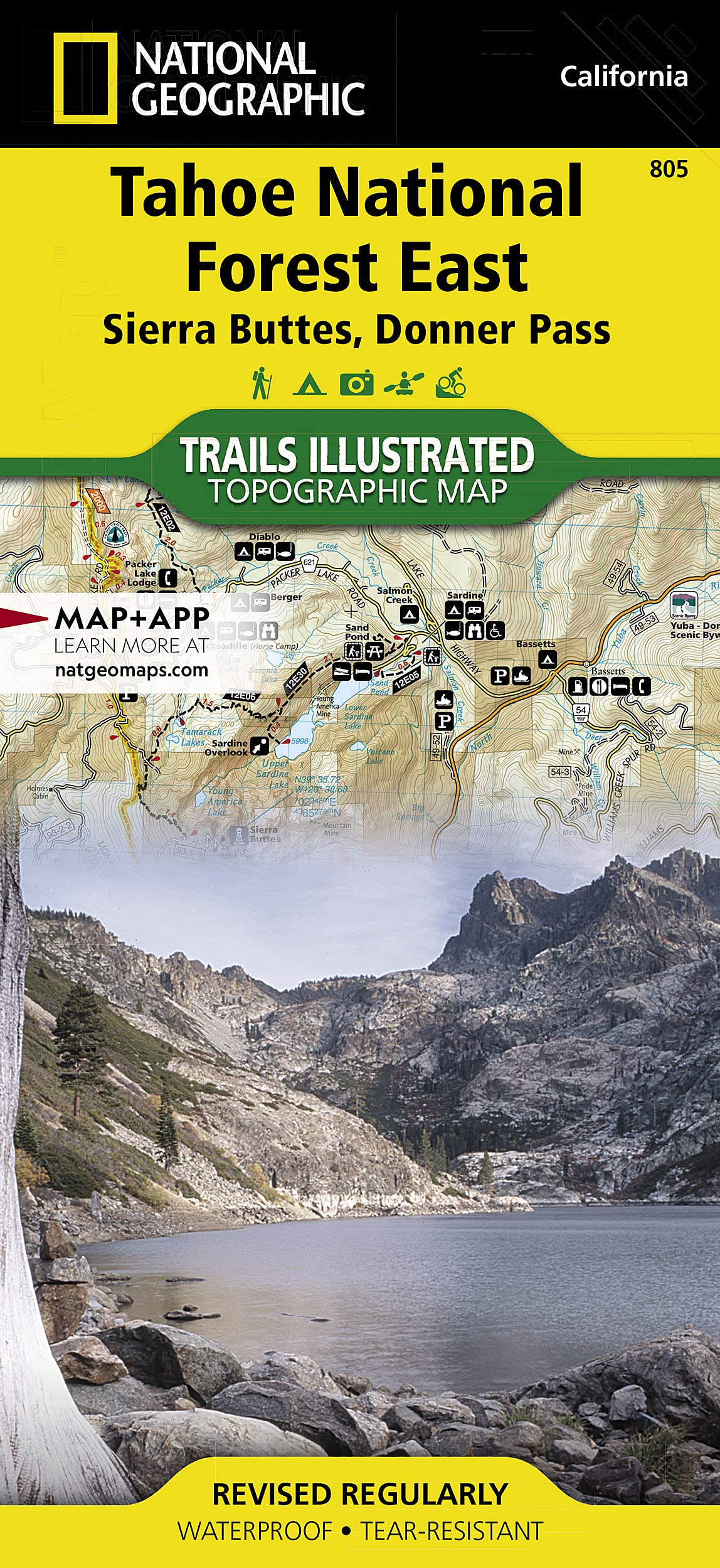 Tahoe National Forest East Map [Sierra Buttes, Donner Pass] (National Geographic Trails Illustrated Map, 805)