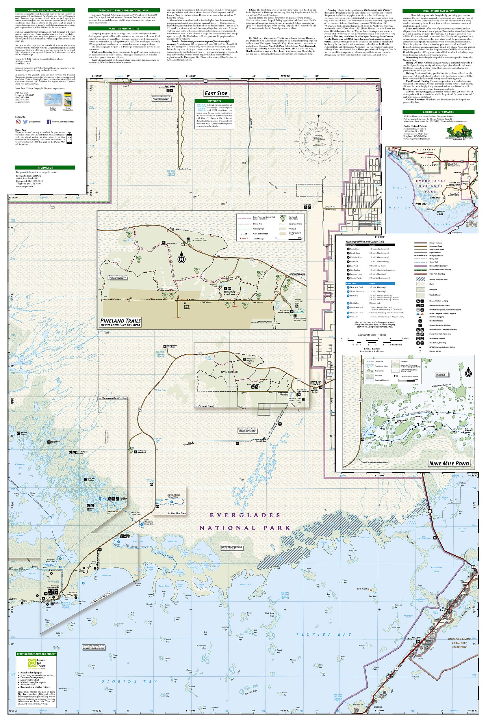 Everglades National Park Map (National Geographic Trails Illustrated Map, 243)