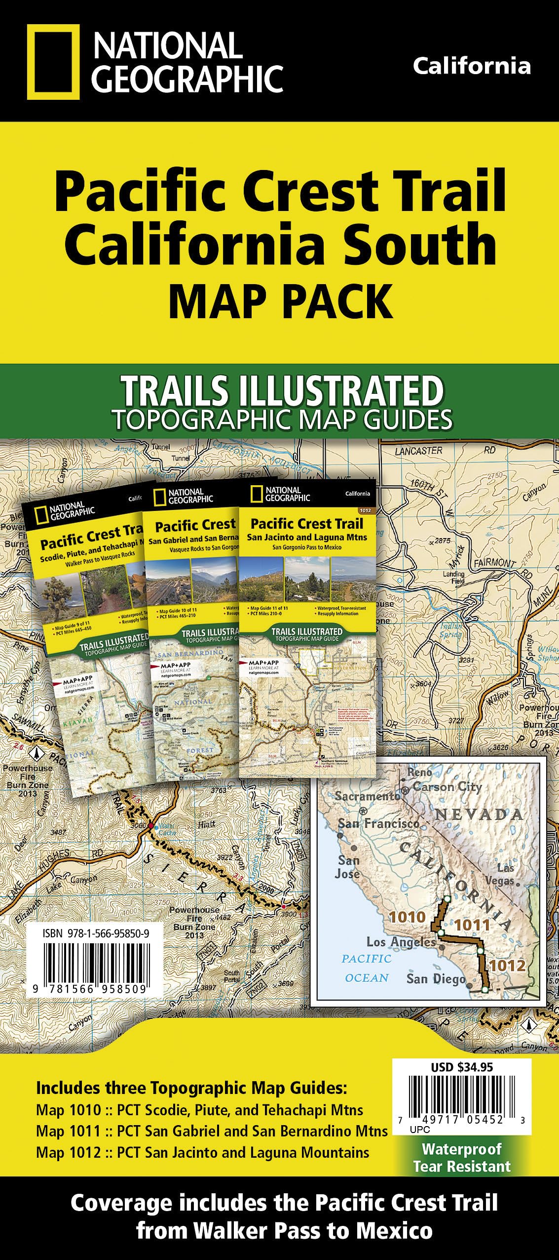 Pacific Crest Trail: California South [Map Pack Bundle] (National Geographic Trails Illustrated Map)