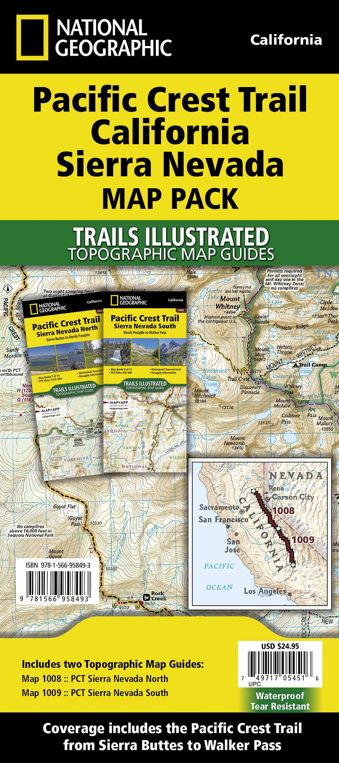 Pacific Crest Trail: California Sierra Nevada [Map Pack Bundle] (National Geographic Trails Illustrated Map)