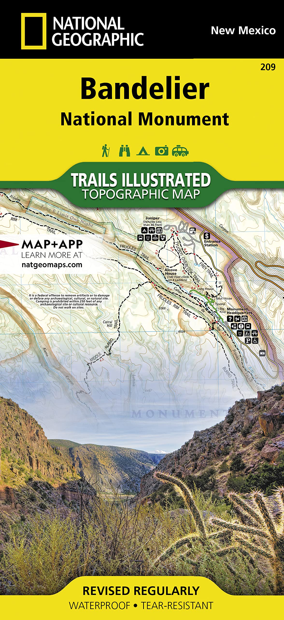 Bandelier National Monument Map (National Geographic Trails Illustrated Map, 209)