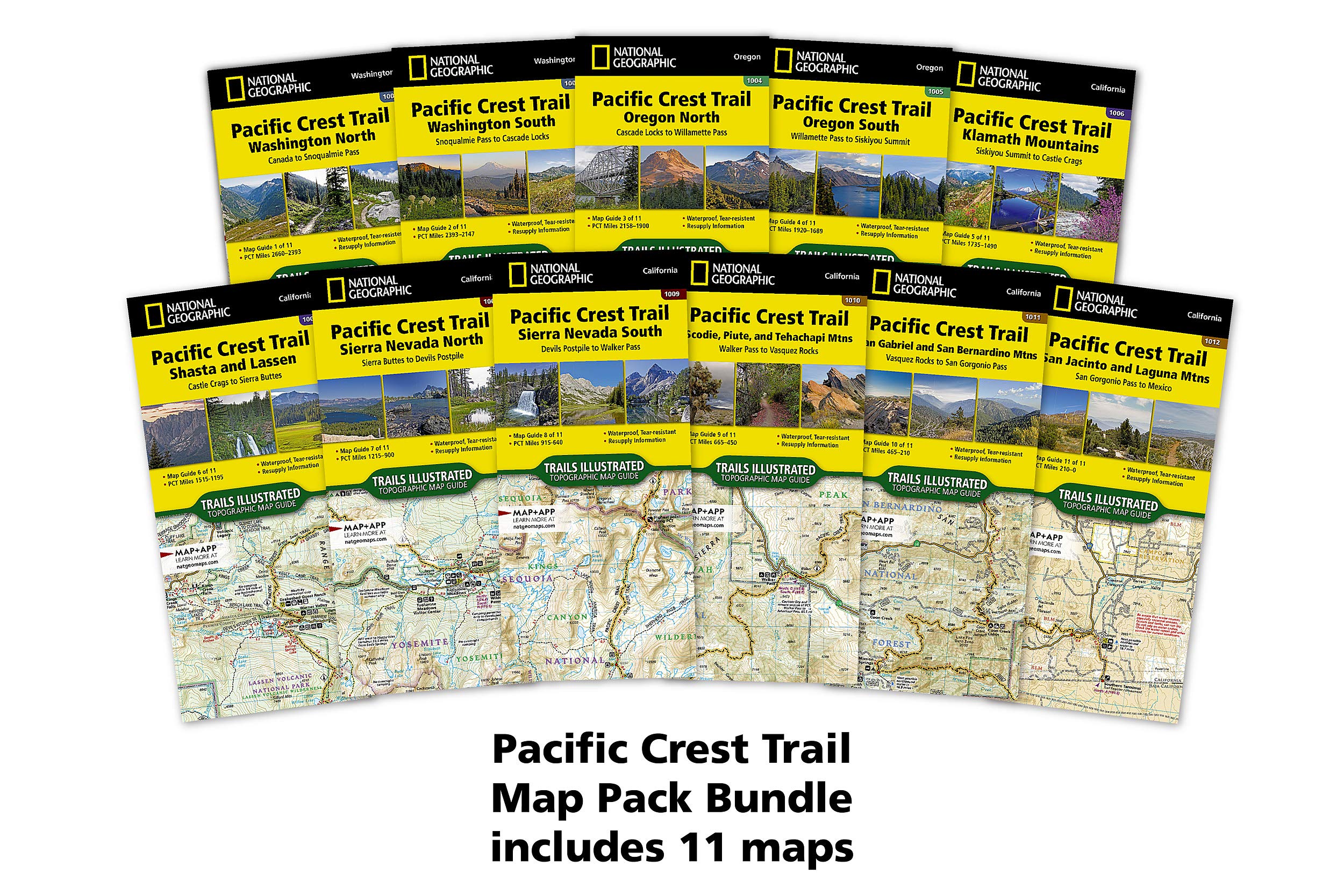 Pacific Crest Trail [Map Pack Bundle] (National Geographic Trails Illustrated Map)