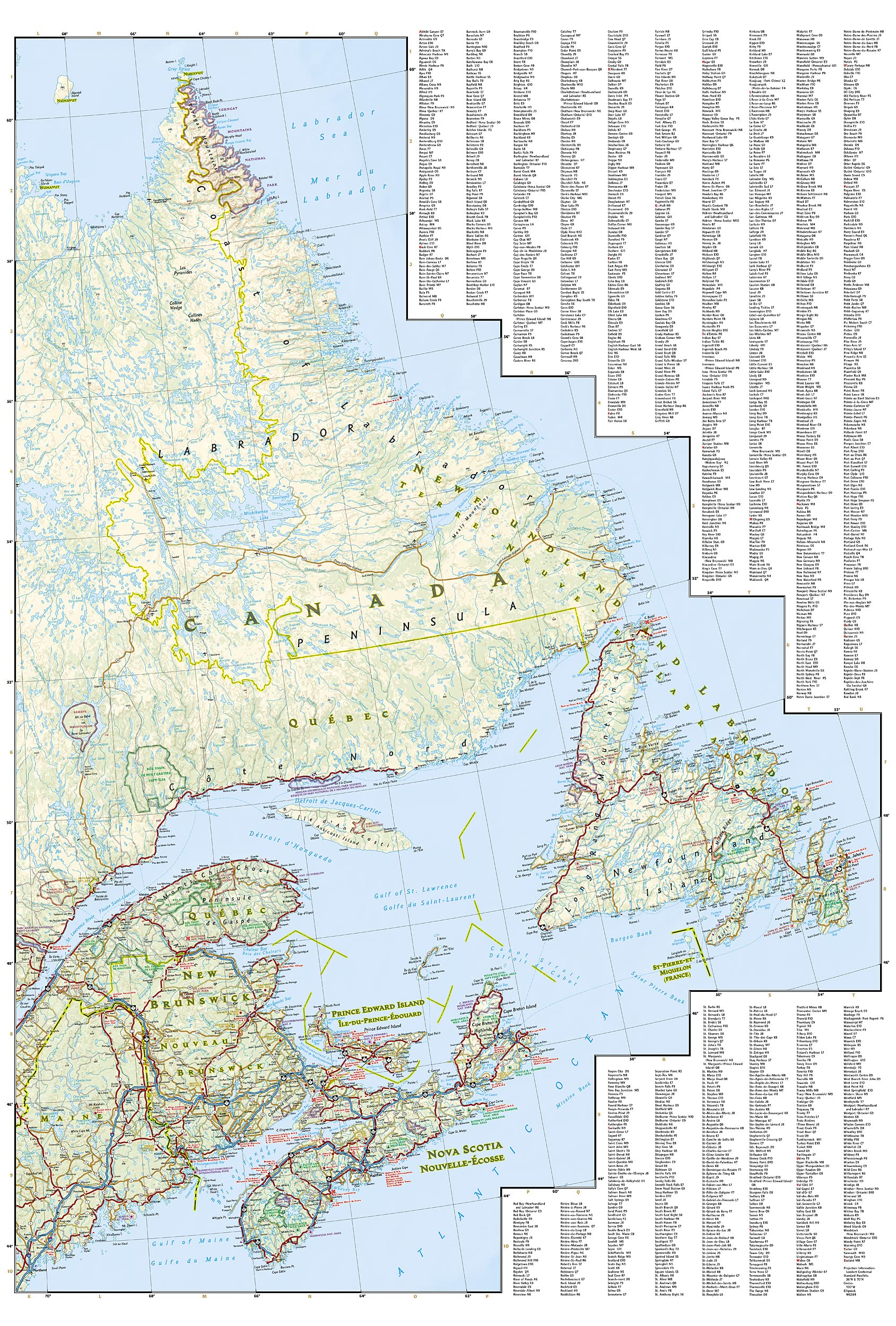 Canada East Map (National Geographic Adventure Map, 3115)