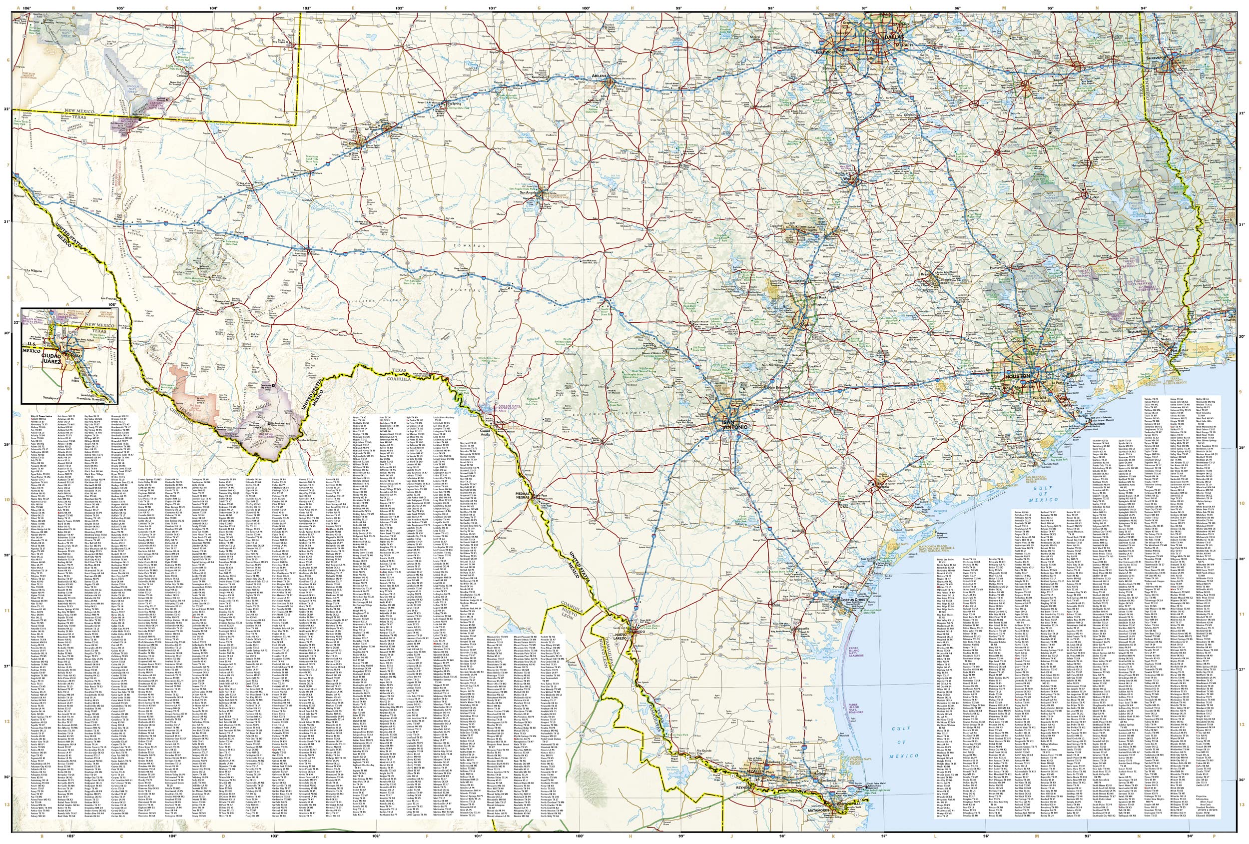 United States, Texas and Oklahoma Map (National Geographic Adventure Map, 3123)