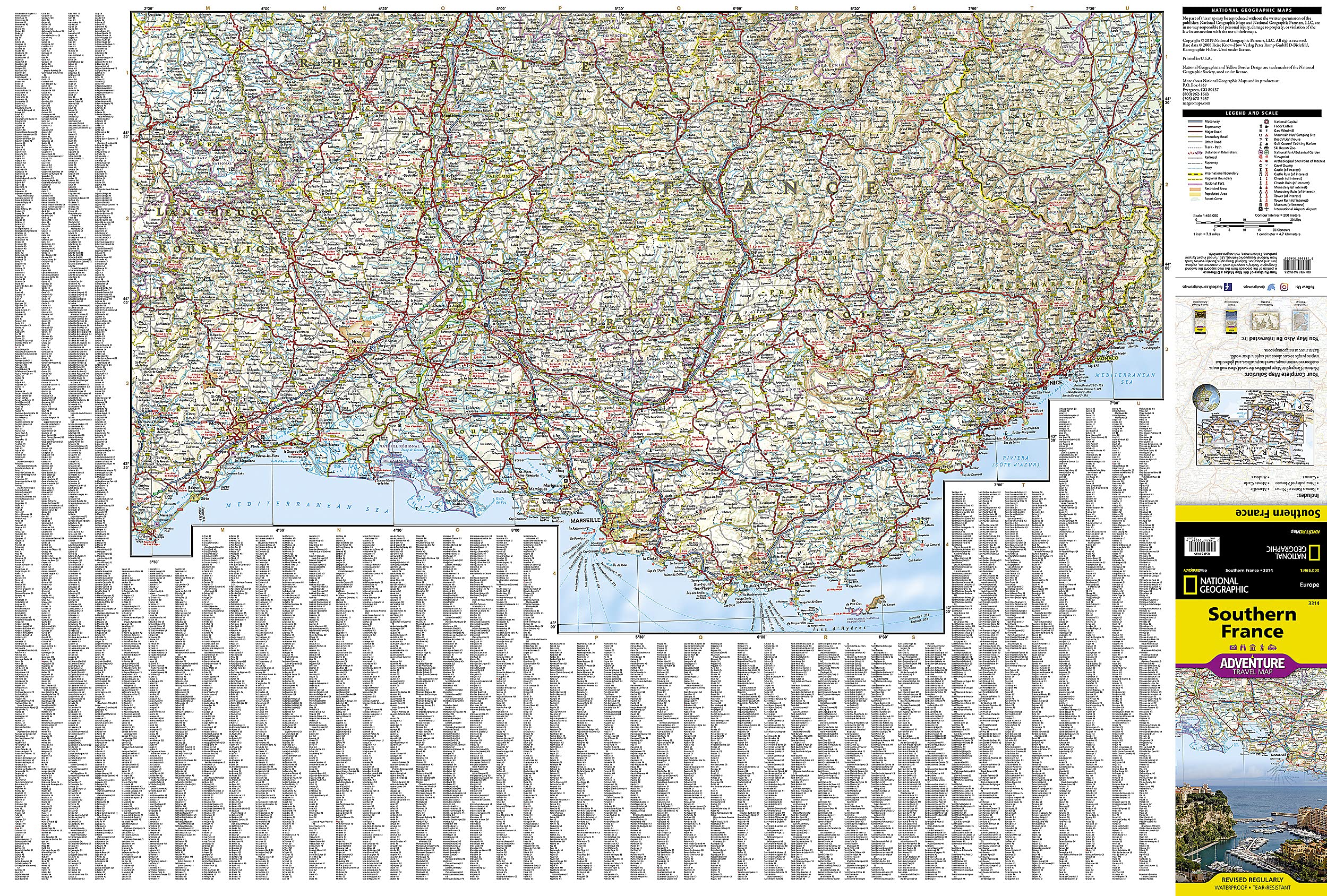 Southern France Map (National Geographic Adventure Map, 3314)