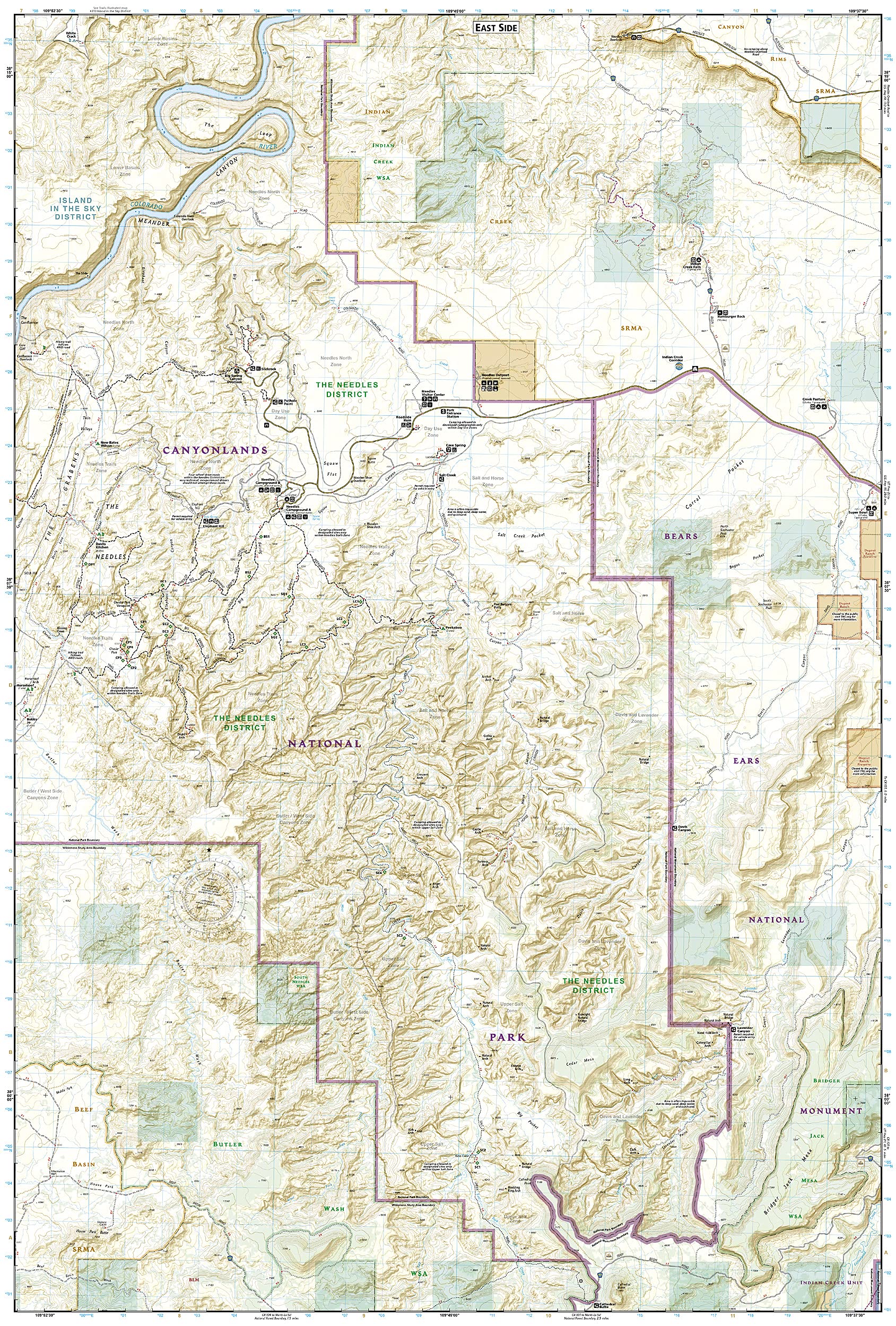 Needles District: Canyonlands National Park Map (National Geographic Trails Illustrated Map, 311)