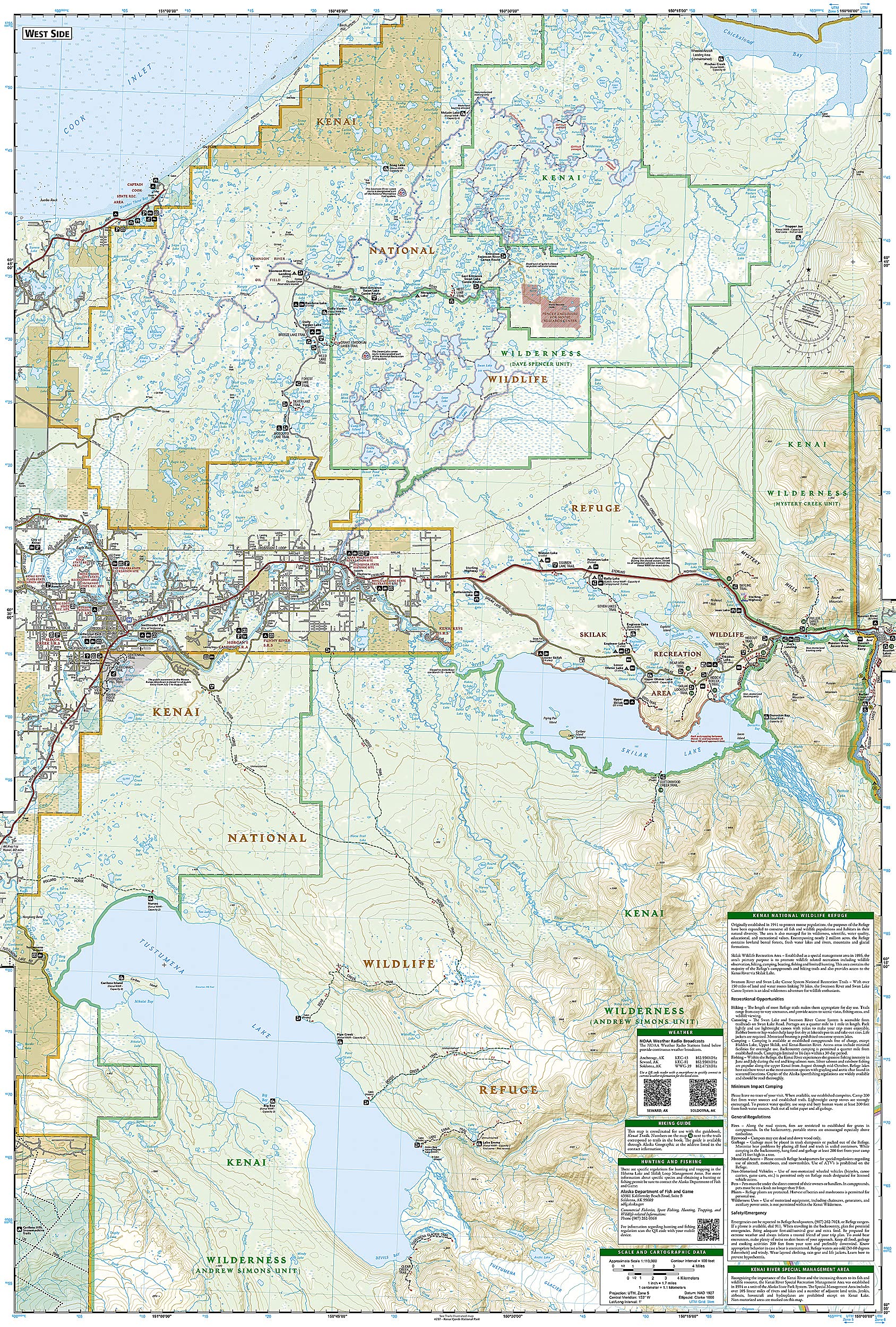 Kenai National Wildlife Refuge Map [Chugach National Forest] (National Geographic Trails Illustrated Map, 760)