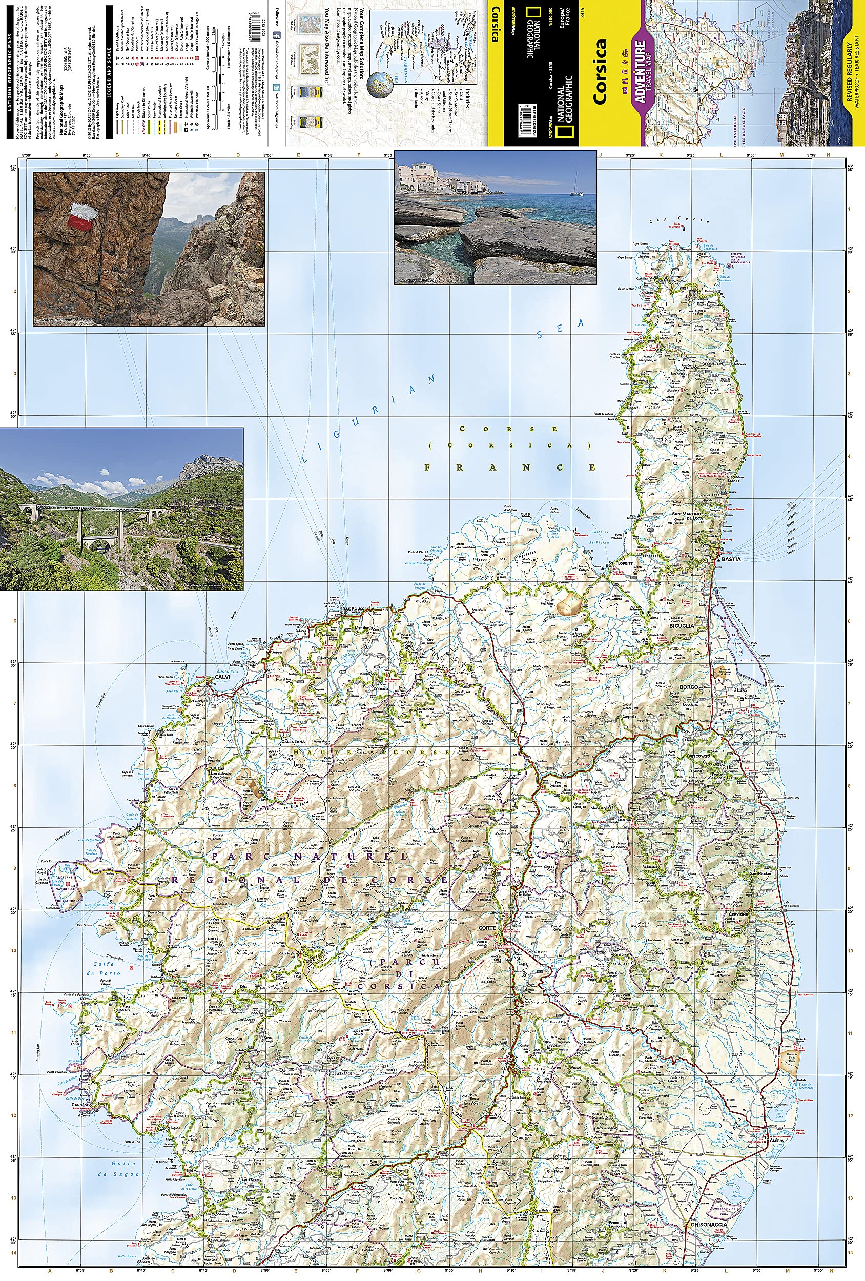 Corsica Map [France] (National Geographic Adventure Map, 3315)