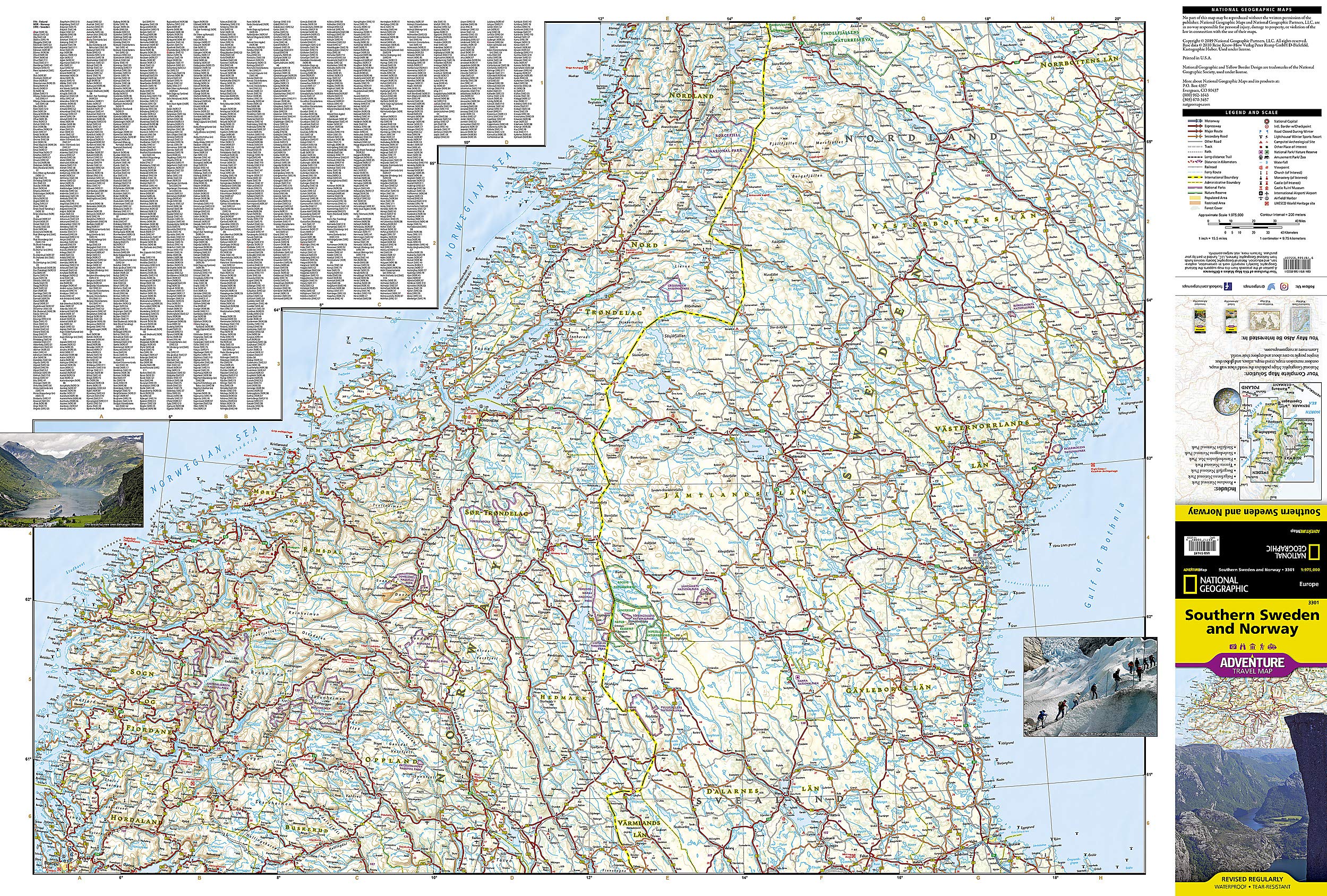 Southern Sweden and Norway Map (National Geographic Adventure Map, 3301)